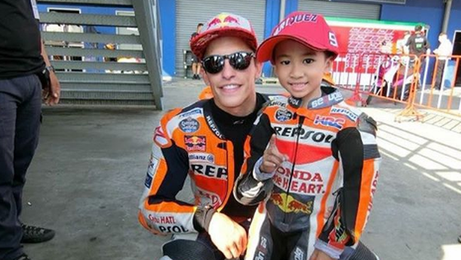 6 Potret Winnie Pembalap Cilik dan Penggemar Berat Marc Marquez - Foto 1