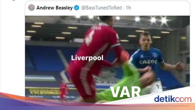 Meme VAR Gagalkan Kemenangan Liverpool di Derby Merseyside