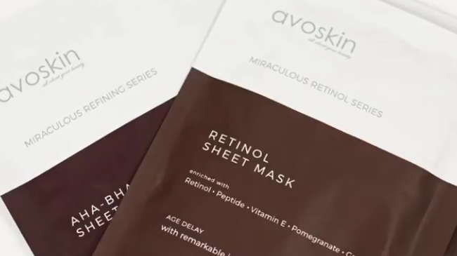 Avoskin Rilis Sheet Mask Retinol dan AHA BHA PHA untuk Anti Aging