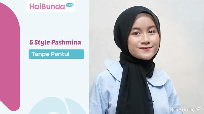 5 Ide Gaya Pashmina Tanpa Pentul