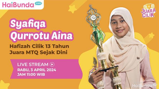 Mengenal Syafiqa Qurrotu Aina, Hafizah Cilik 13 Tahun Juara MTQ Sejak Dini