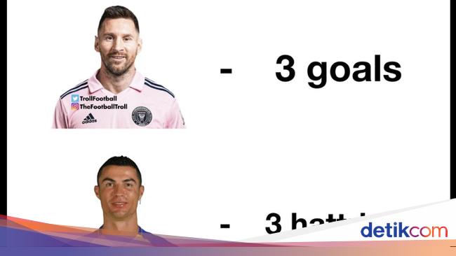 Here We Go! Aksi Trigol Bikin Ramai Meme Messi Vs Ronaldo