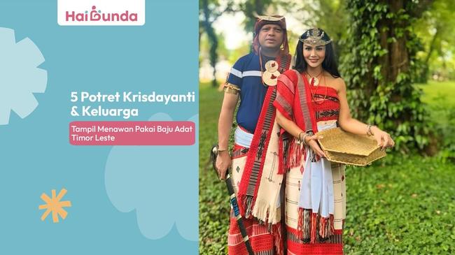 5 Potret Krisdayanti & Keluarga Tampil Menawan Pakai Baju Adat Timor Leste