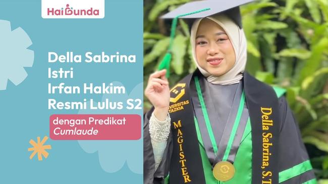 Della Sabrina Istri Irfan Hakim Resmi Lulus S2 dengan Predikat Cumlaude