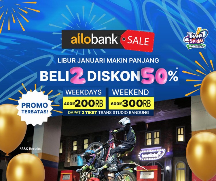 Promo - Allo Bank Sale, Beli Dua Tiket Cuma Bayar Setengah Harga!🎡 ... Promo - Allo Bank Sale, Beli Dua Tiket Cuma Bayar Setengah Harga!🎡 ...