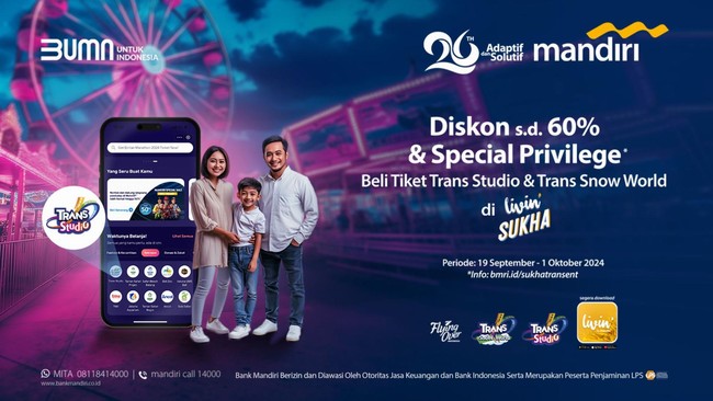 Pesan Tiket Trans Entertainment di Livin Sukha, Praktis dan Harga ...