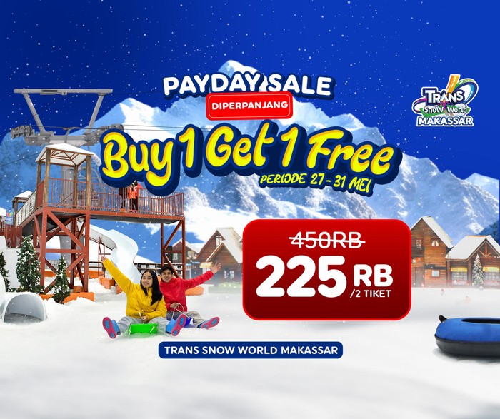 Situs resmi pembelian tiket online Trans Snow World Makassar