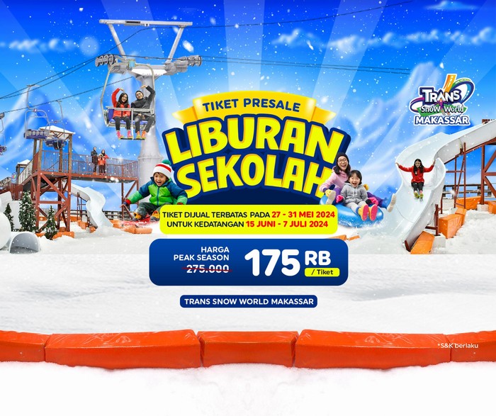 Situs resmi pembelian tiket online Trans Snow World Makassar