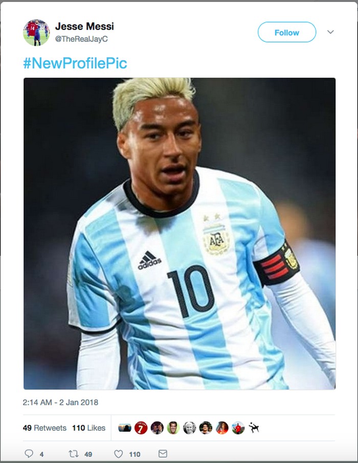 Meme Kocak Jesse Lingard: Nama di Jersey Messi, Diidolakan Mbappe