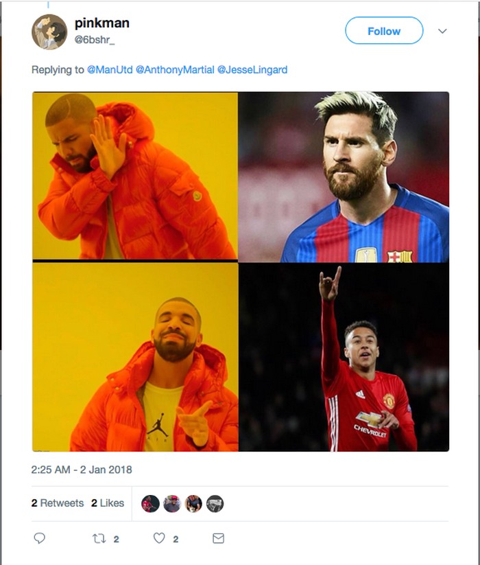 Meme Kocak Jesse Lingard: Nama di Jersey Messi, Diidolakan Mbappe