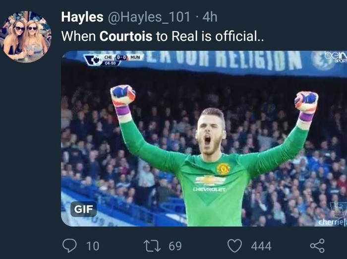 Meme-Meme Rumor Thibaut Courtois ke Real Madrid