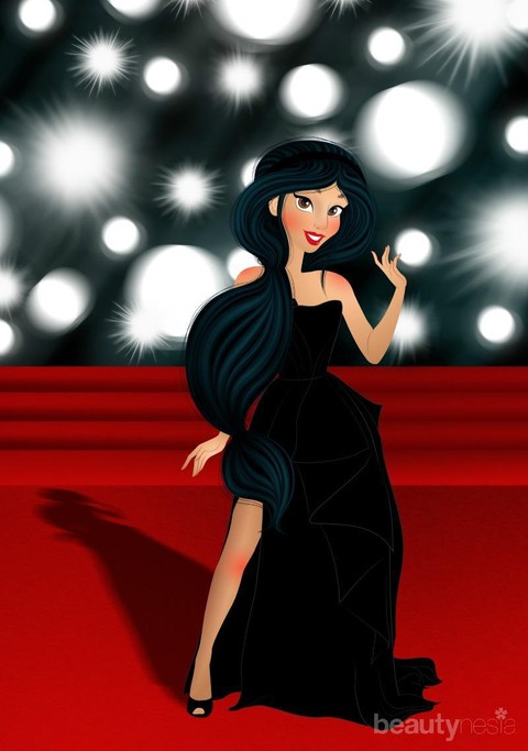 4 Disney Princess dalam Red Carpet Dress Ala Aktris Hollywood