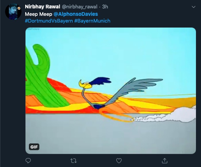 Beep beep! Ramai Meme Alphonso 'Road Runner' Davies