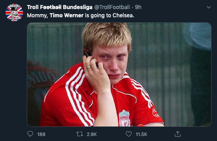 Meme-meme Kocak Chelsea Telikung Liverpool, soal Timo Werner