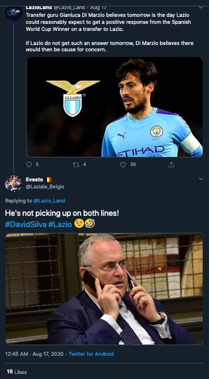 Meme Lazio Ditinggal David Silva Saat Lagi Ngarep-ngarepnya