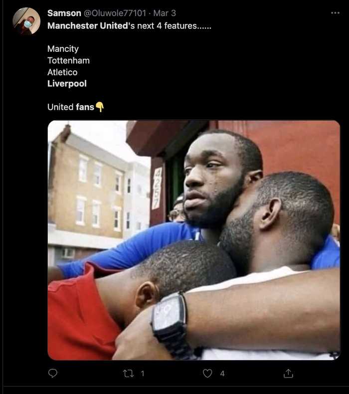 Meme Fans MU Galau Lihat 'Jadwal Berat' Bulan Maret