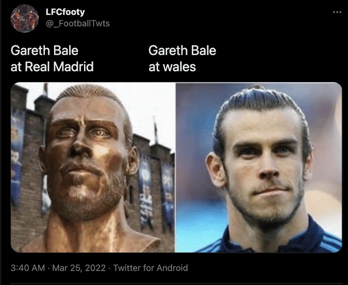 Meme Gareth Bale: Di Madrid Cupu, Di Wales Suhu