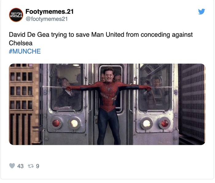 Meme Kocak MU Vs Chelsea: De Gea dan Ronaldo Selamatkan Setan Merah