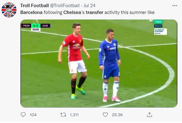 Meme Lucu Chelsea Kena Tikung Barcelona di Bursa Transfer