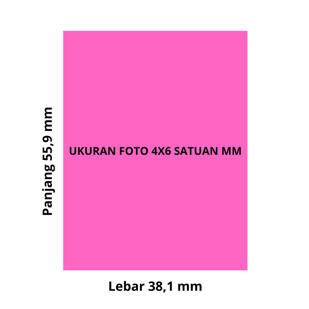 Ukuran Foto 4x6 dalam Cm, Mm, Inci, Piksel di MS Word dan Excel