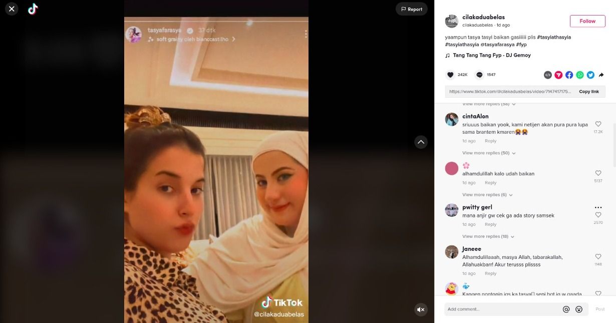 Tasya Sempat Unggah Foto bareng Tasyi tapi Dihapus, Kenapa Nih? Tasya Sempat Unggah Foto bareng Tasyi tapi Dihapus, Kenapa Nih?