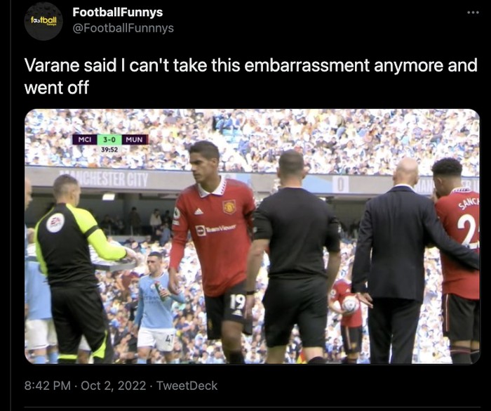 Meme Derby Manchester: MU Dilumat City, Harry Maguire Nyengir