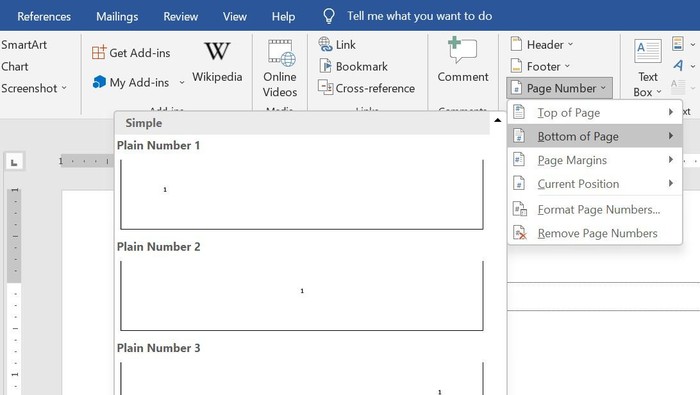 Cara Membuat Nomor Halaman di Word Cara Membuat Nomor Halaman di Word