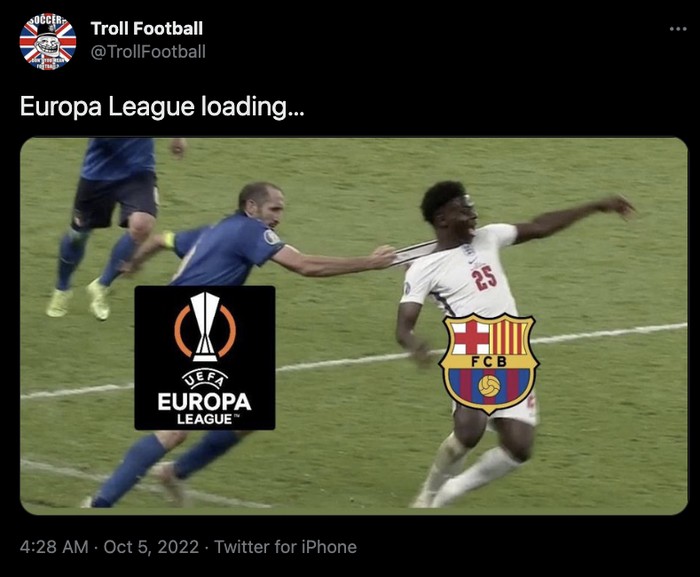 Ramai Meme! Liga Europa: Marilah Kemari Hei, Hei, Hei, Barca
