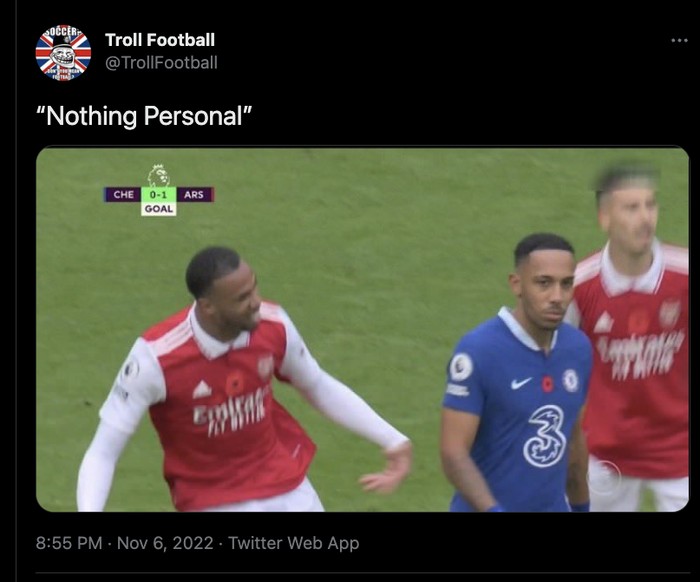 Aubameyang Jadi Bulan-bulanan Diledek Meme Usai Arsenal Libas Chelsea