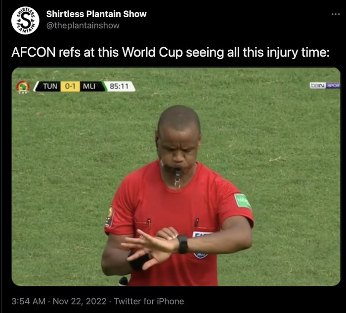 Meme Netizen Heran Injury Time Piala Dunia 2022 kok Lama Banget