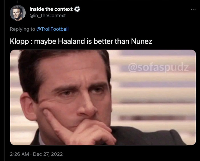 Duh, Darwin Nunez... Hobinya Buang Peluang, Jadi Ramai Meme nih