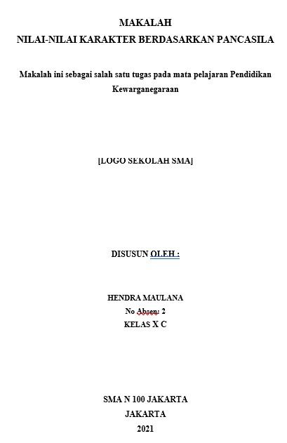 13+ Contoh Cover Makalah untuk Kelompok dan Individu