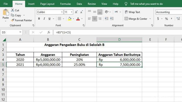 6 Cara Menghitung Persen di Excel untuk Berbagai Keperluan