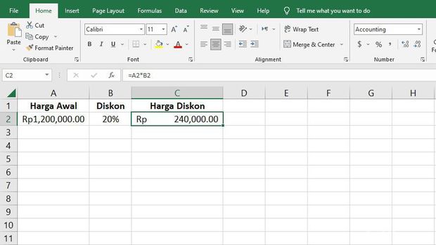 6 Cara Menghitung Persen di Excel untuk Berbagai Keperluan