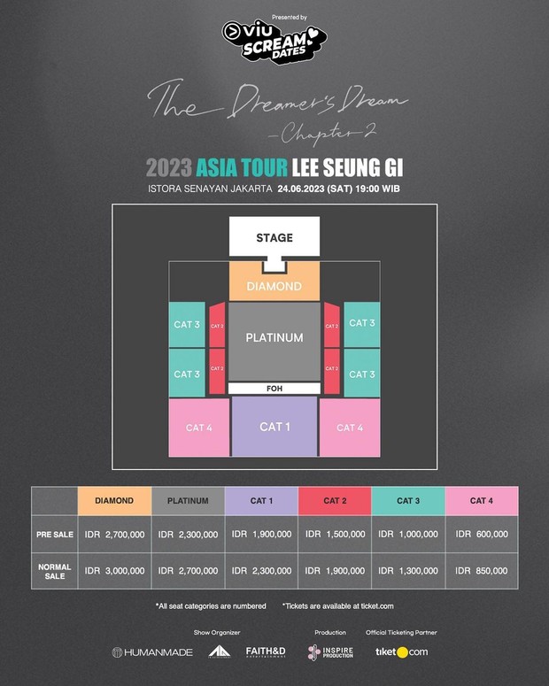 Lee Seung Gi Siap Gelar Konser 'Asia Tour' di Jakarta pada Juni 2023, Intip Seat Plan dan Harga ...