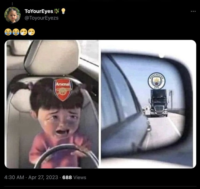 Meme Arsenal Diganyang City, Waktunya Say Goodbye sama Trofi?
