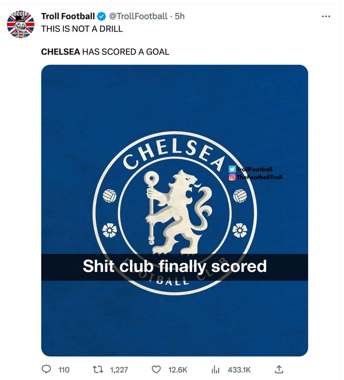 Chelsea Digilas Arsenal, 'Dirujak' Meme Lagi