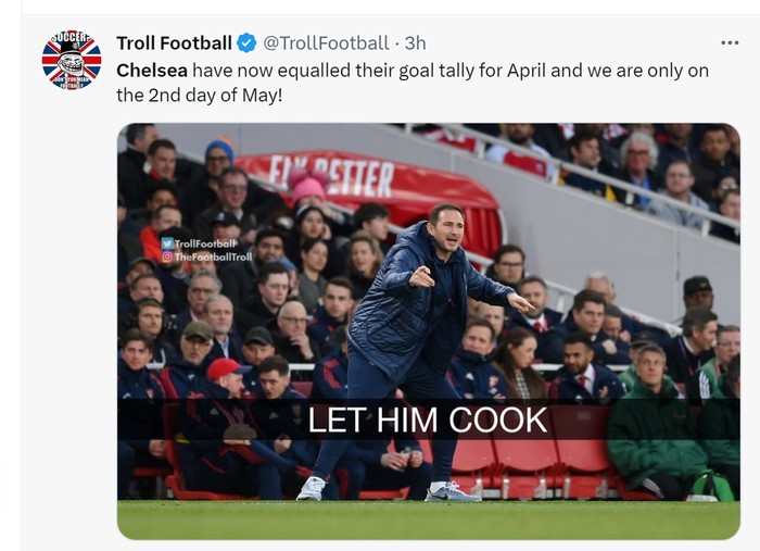 Chelsea Digilas Arsenal, 'Dirujak' Meme Lagi