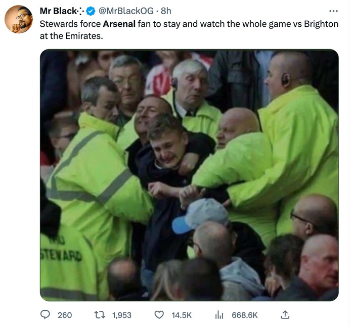 Meme Lucu Arsenal, Kans Juara Menipis Bikin Fans Menangis