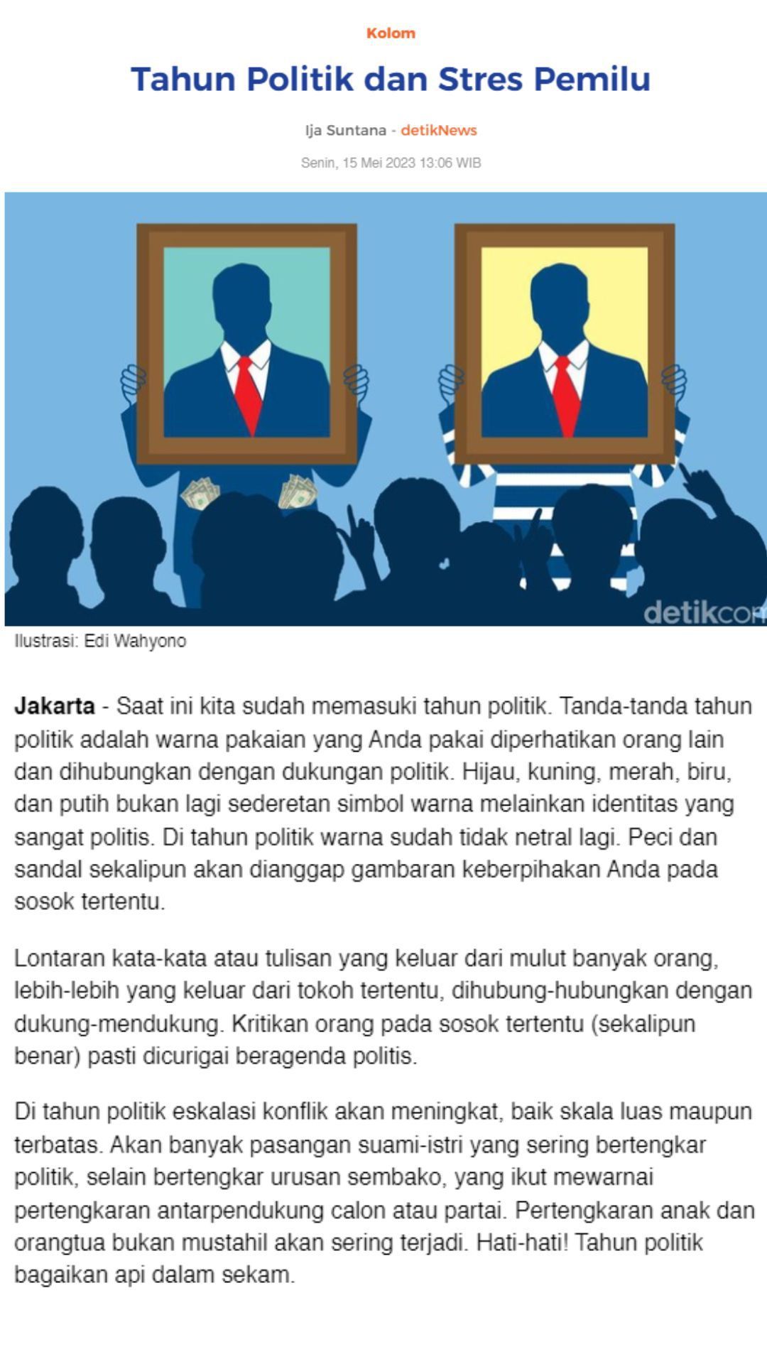 Contoh Artikel Opini Lengkap dengan Struktur dan Cara Membuatnya