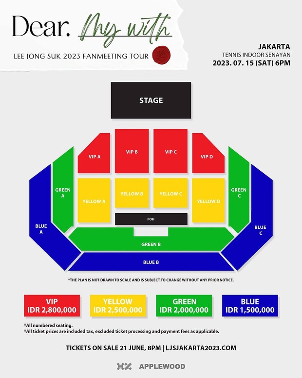 Siap Menyapa Penggemar Indonesia, Intip Harga Tiket dan Seat Plan Fan ...