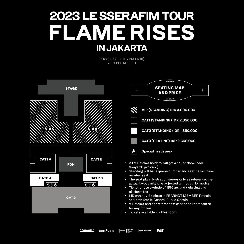 Harga tiket konser LE SSERAFIM di Jakarta 2023, lengkap dengan seating ... Harga tiket konser LE SSERAFIM di Jakarta 2023, lengkap dengan seating ...