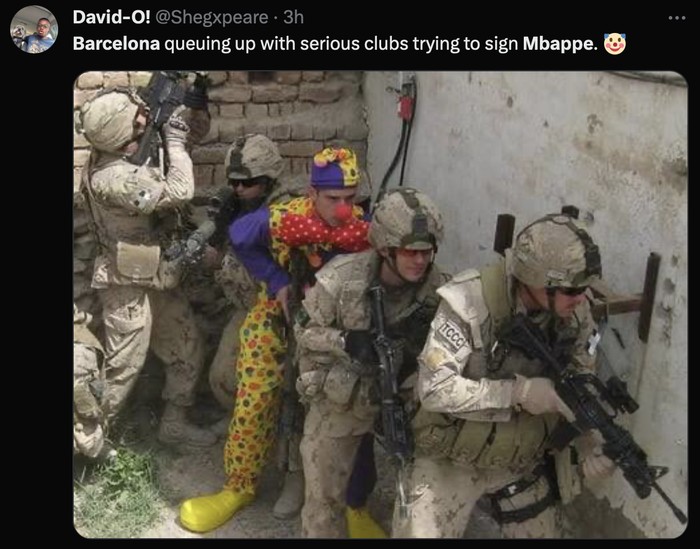 Meme Kocak Barcelona Sok-sokan Mau Beli Mbappe