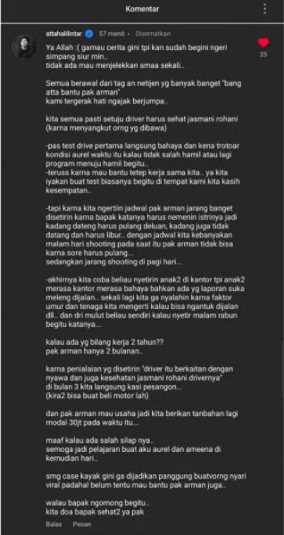 Begini kata Atta Halilintar soal tudingan zalimi eks sopir Begini kata Atta Halilintar soal tudingan zalimi eks sopir