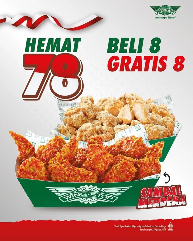 11 Promo Makanan Spesial Hari Kemerdekaan RI: Ada Wingstop, KFC, sampai ... 11 Promo Makanan Spesial Hari Kemerdekaan RI: Ada Wingstop, KFC, sampai ...