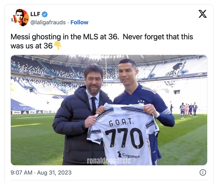 Meme Messi Diledek Nge-Ghosting, Fans Bawa-bawa Ronaldo
