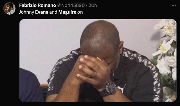 MU Kalah, Maguire dan Evans Diolok-olok Lewat Meme!