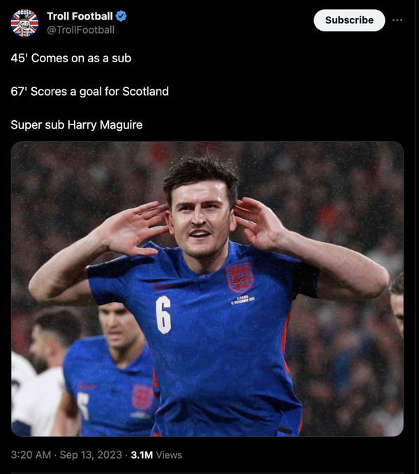Memes Sepak Bola Terbaru Meme 'Lawakan' Maguire Sepekan, Bagaimana Di