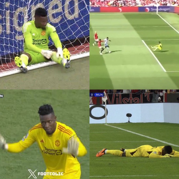 Bayern Munich Vs MU: Meme Kocak Andre Onana Rebahan Habis Blunder