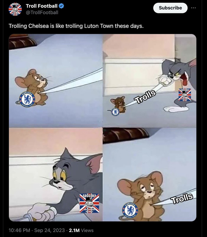 Meme Chelsea yang Kena Bully Bertubi-tubi